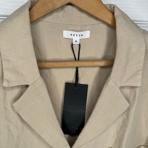 VETTA | Tops | Vetta Capsule The Linen Collared Shirt In Stone | Poshmark